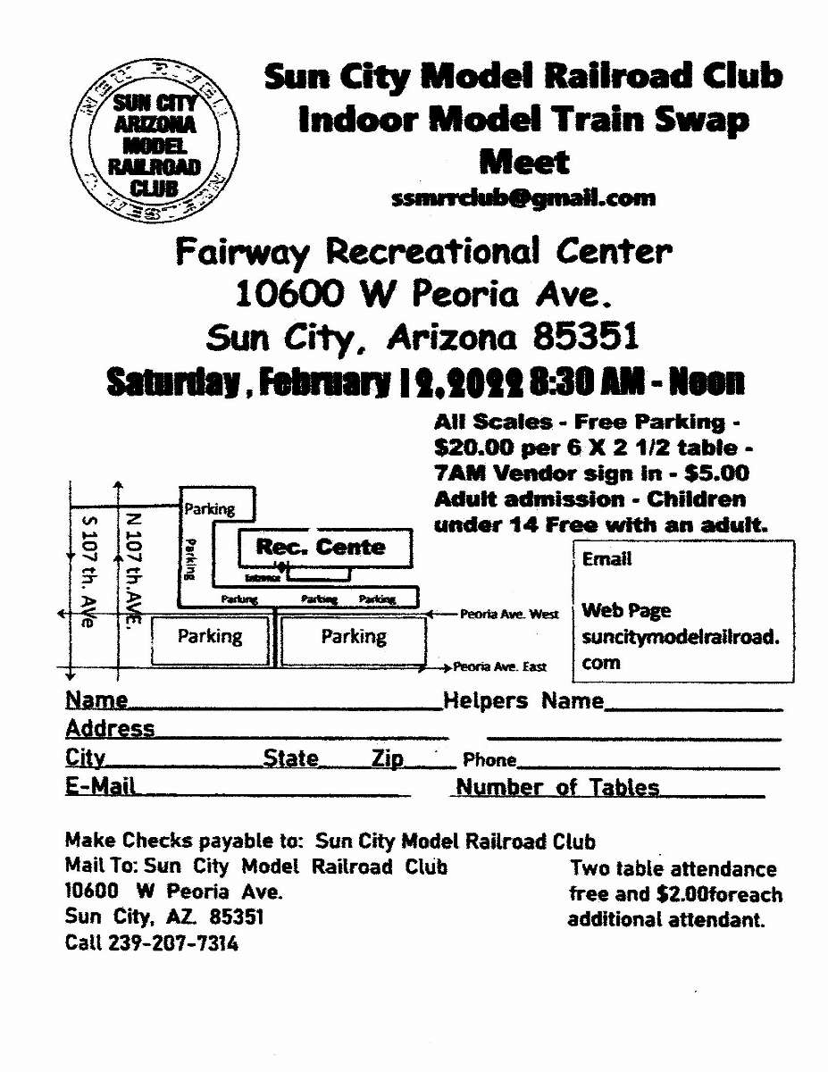 Sun City Model RR club Swap Meet - ArizonaModelTrains.com